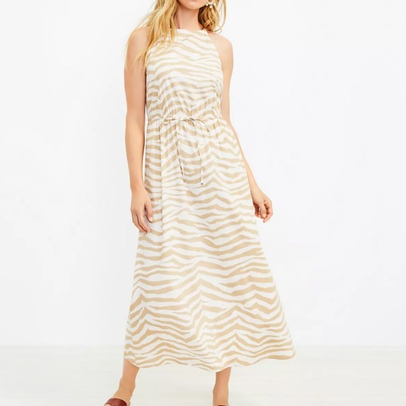 LOFT | Dresses | Loft Tiger Print Midi Pocket Dress | Poshmark